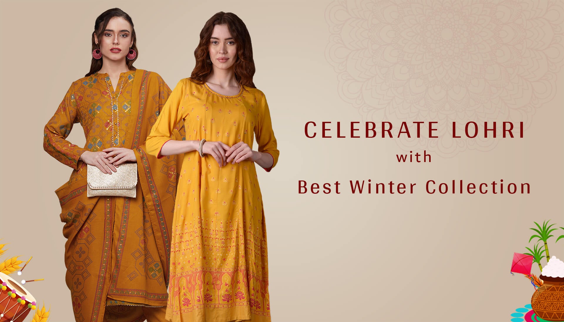 Celebrate Lohri with Winter Collection for Women at SHREE